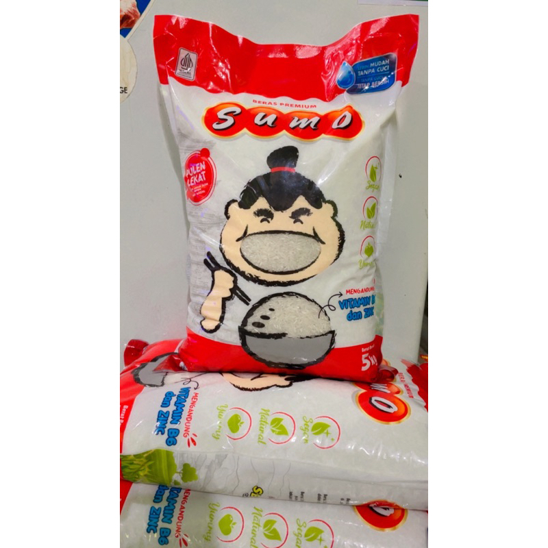 Jual Beras Premium Sumo Merah Kemasan Baru, Sumo Hijau, Anak Raja ...