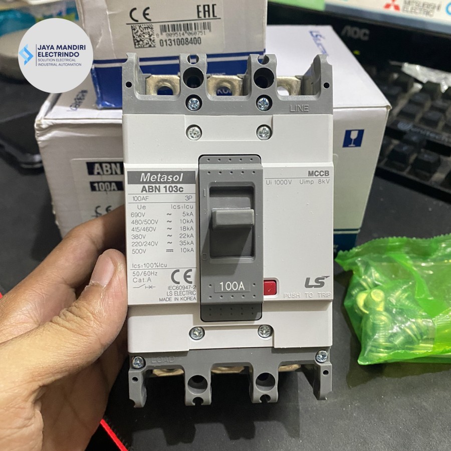 Jual MCCB NFB BREAKER ABN103C / ABN 103C 3P 100A LS METASOL | Shopee Indonesia