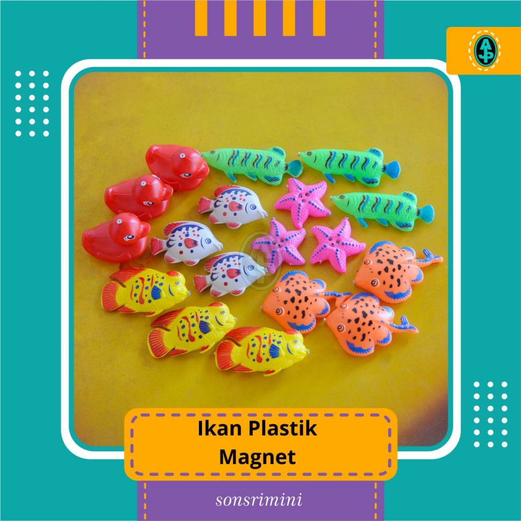 Jual Mainan Ikan Plastik Magnet Ikan Magnet Mainan Ikan Magnet Ikan ...