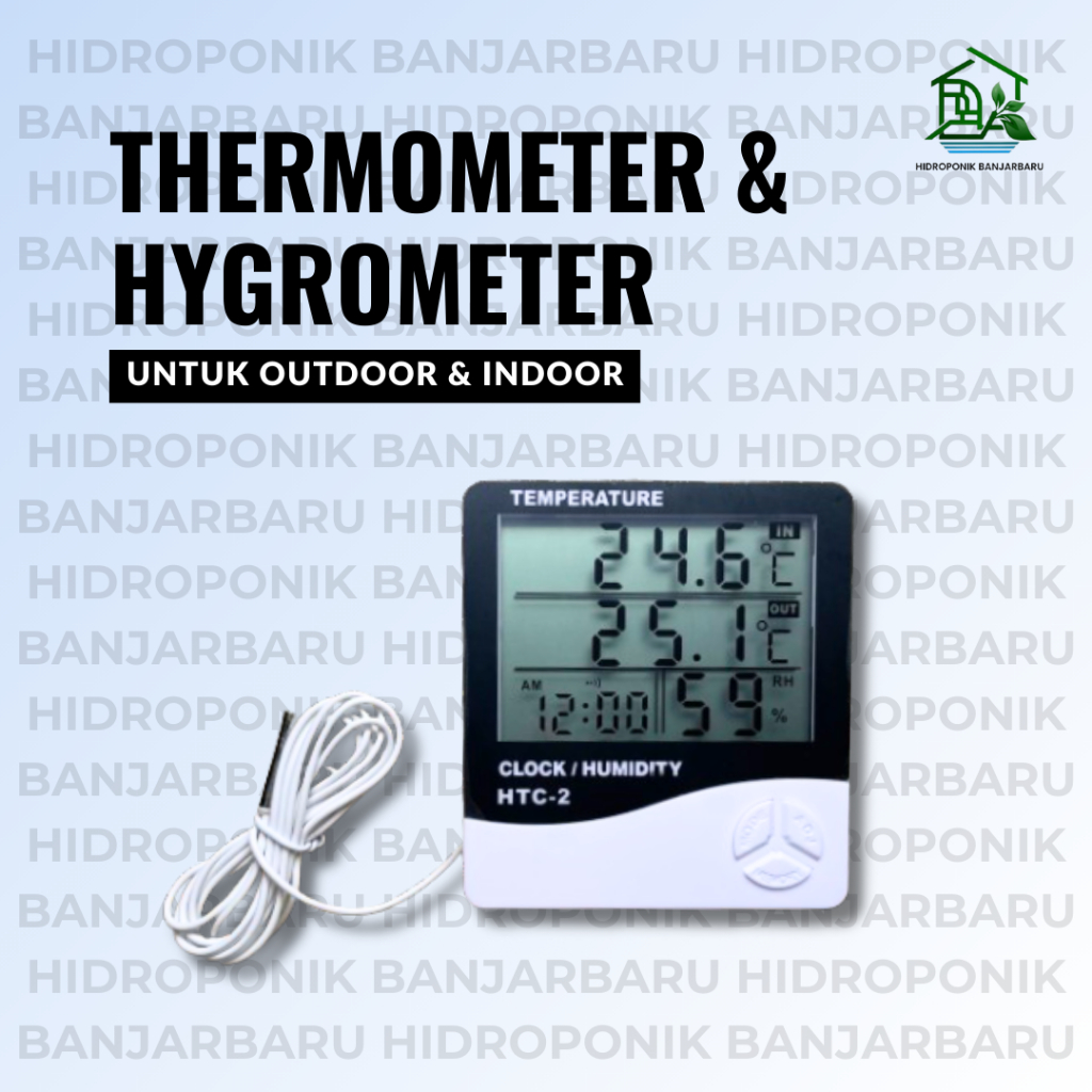 Jual THERMOMETER HYGROMETER HTC-2 ALAT UKUR SUHU DAN KELEMBABAN RUANG ...