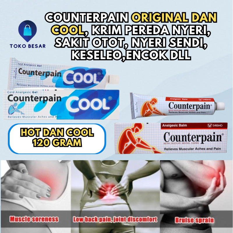 Jual Counterpain Cream 120 Gr - Pereda Nyeri Otot & Sendi | Shopee ...