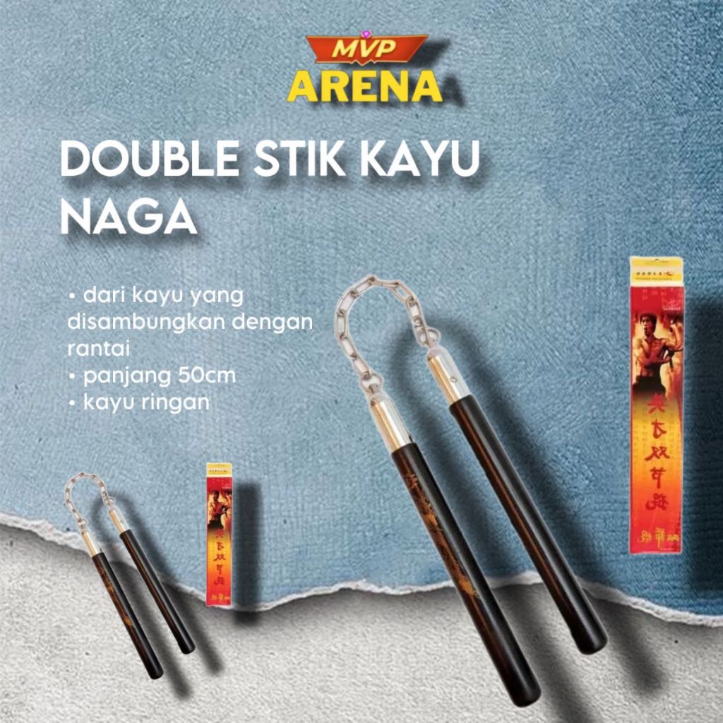 Jual ouble stik / nunchaku/ ruyung model kayu naga dobel stik kayu naga ...