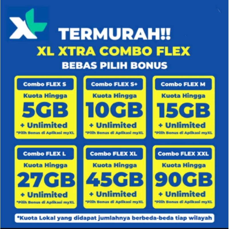 Jual Paket Data XL xtra flex s / Fles S+/ flex m / Flex M+ / flex l ...