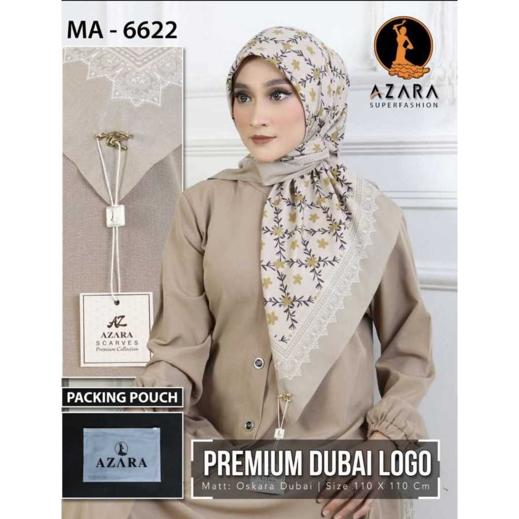 Jual AZARA OSKARA HIJAB VOAL SEGI EMPAT , KEMASAN POUCH METAL LOGO ...
