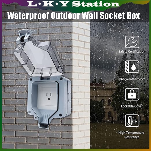 Jual Stop Kontak IP66 Waterproof Outdoor Wall Socket Box Kotak Tahan ...