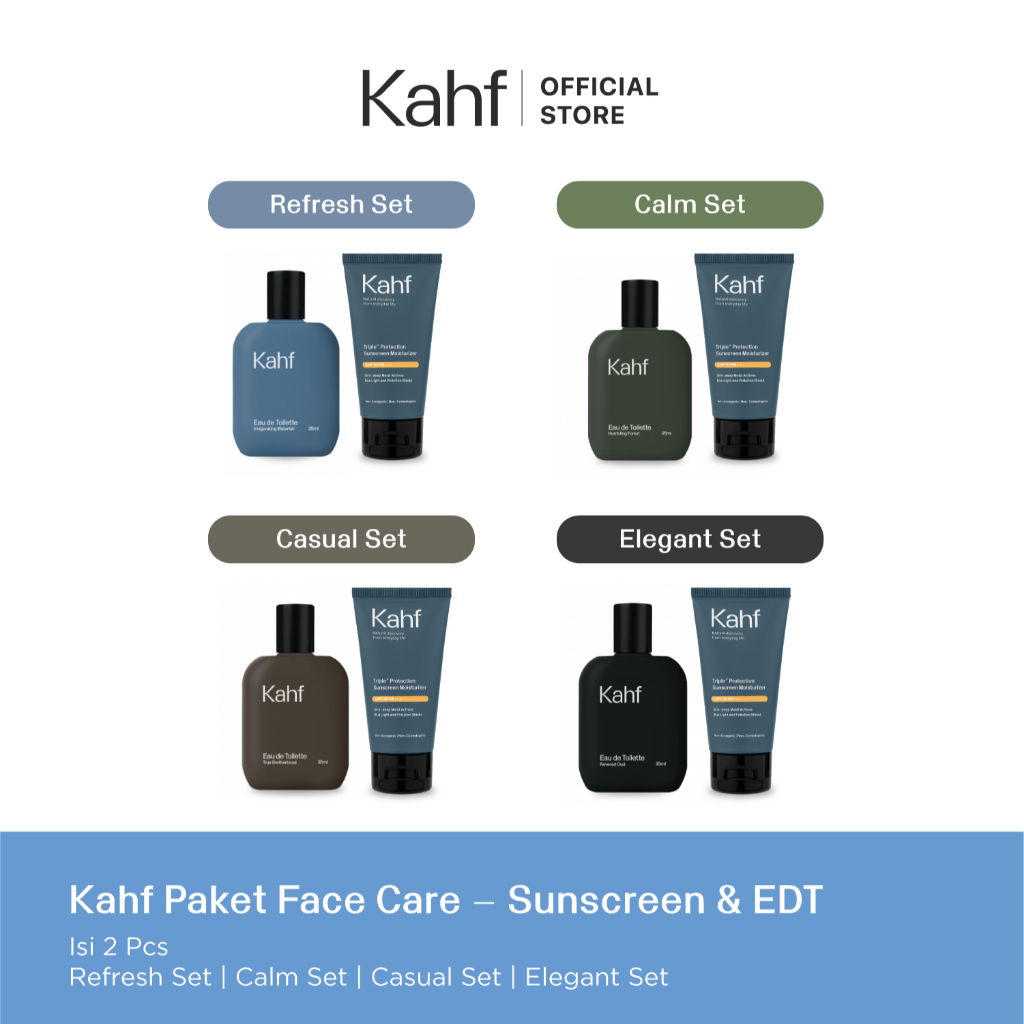 Jual Kahf Paket Face Care Isi 2pcs - EDT & Sunscreen | Shopee Indonesia