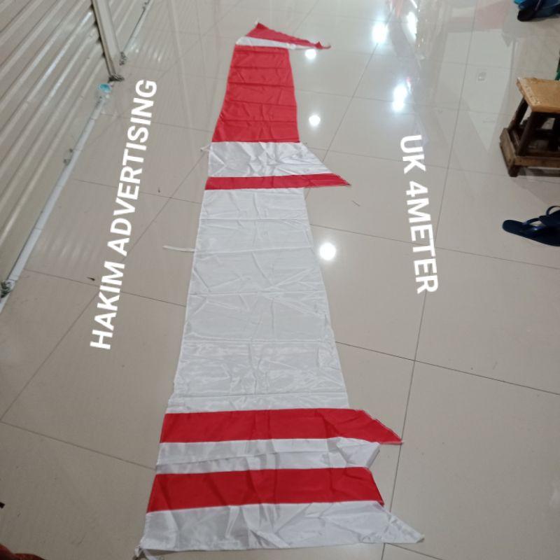 Jual Bendera umbul umbul merah putih motif ukuran 4meter dan 5meter ready stock berkualitas ...