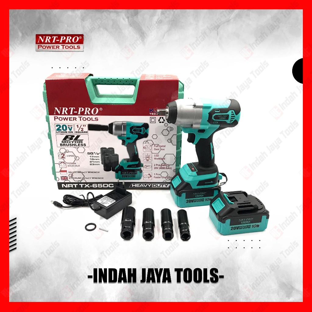 Jual NRT-PRO TX-65DC Cordless Impact Wrench - Mesin Buka Baut Baterai ...