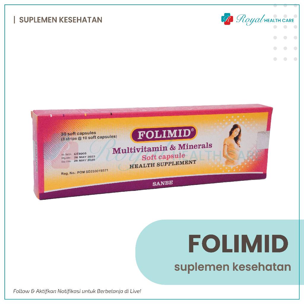 Jual FOLIMID KAPSUL, Multivitamin Dan Mineral Selama Masa Kehamilan ...