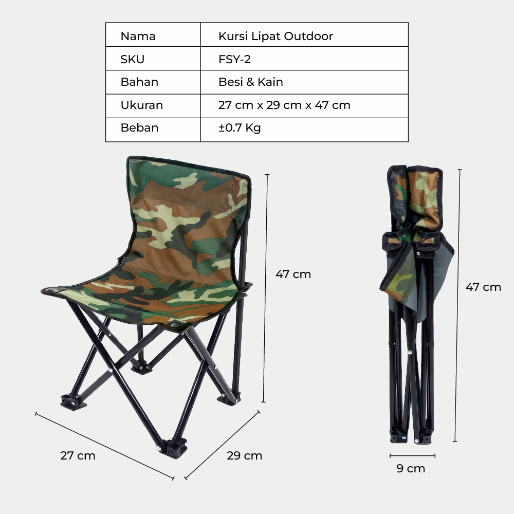 Jual FSY-2 Kursi Lipat Portable Kursi Camping Kursi Mancing Kursi Lipat ...