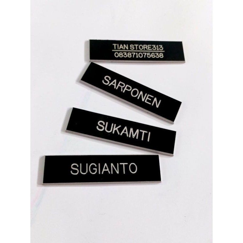 Jual Papan Nama Pdh | Papan Nama Grafir Satpam | Name Tag Akrilik ...