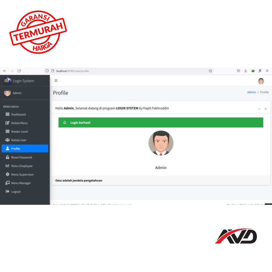 Jual Source Code Sistem Login Multi User dan Multi Level dengan ...