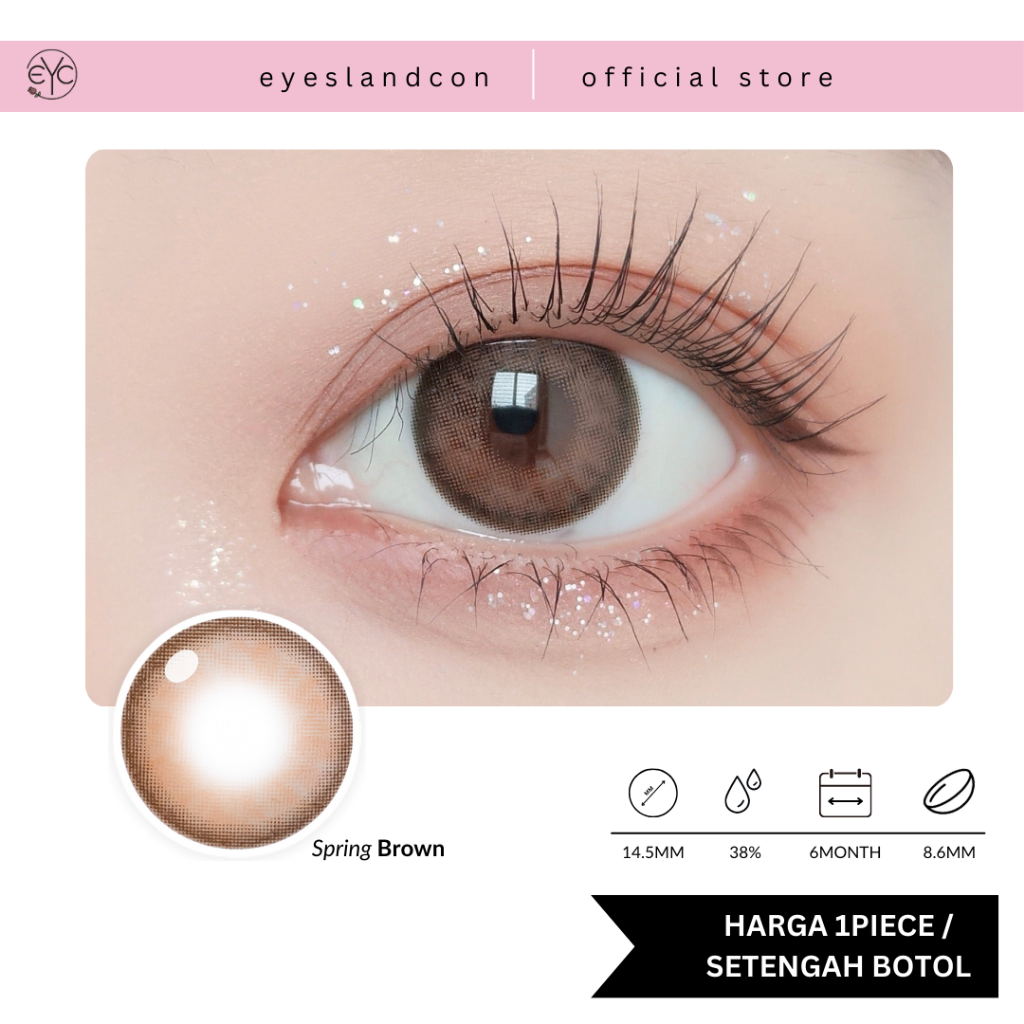 Jual Eyeslandcon - Softlens Spring Brown ( 1PCS / 1BOTOL / 1MATA ) | Shopee Indonesia
