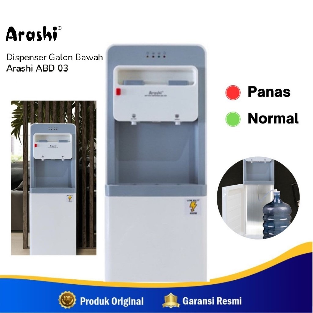 Jual Dispenser Arashi ABD 03C GALON BAWAH fungsi Panas Normal Dispenser ...