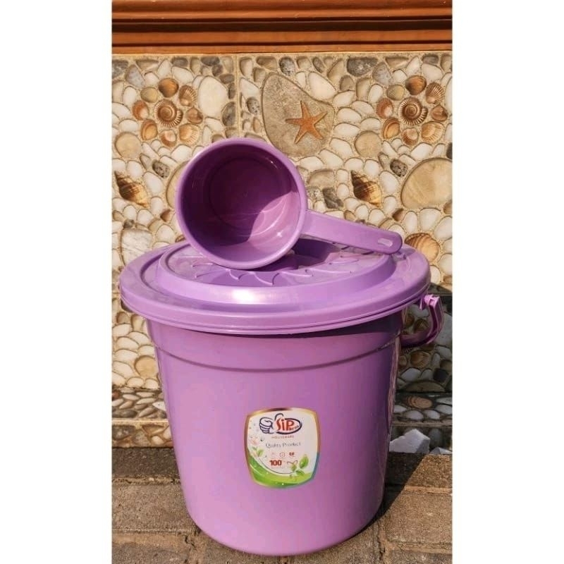 Jual Ember Plastik 6 Galon/15 Liter Ungu Merk Siplbrolo + Tutup Free ...