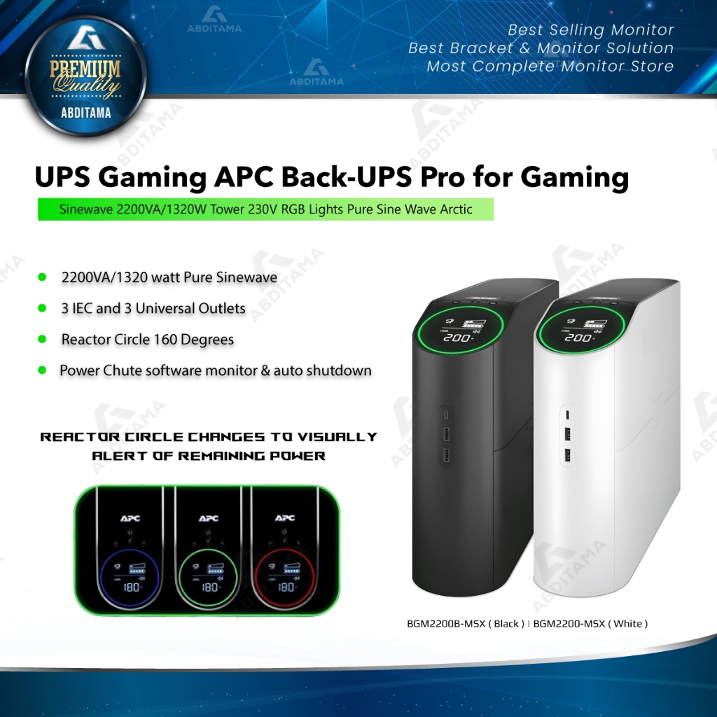Jual UPS Gaming APC Back-UPS Pro for Gaming BGM2200-MSX ( White ...