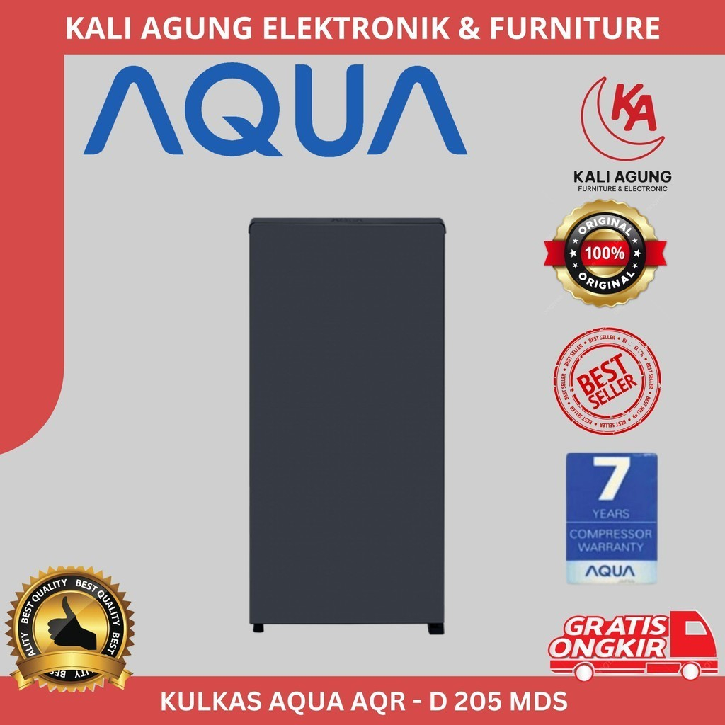 Jual KULKAS 1 PINTU / KULKAS AQUA / 165 LITER / AQR D 205 MDS / GRATIS ...