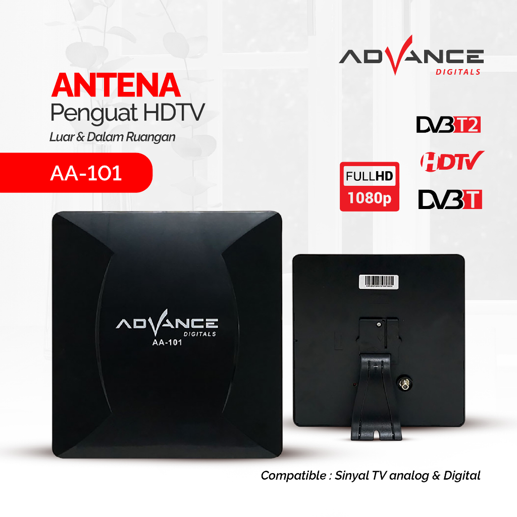 Jual Advance AA-101 Antena Indoor Outdoor Digital Analog Dalam DVB-T2 ...