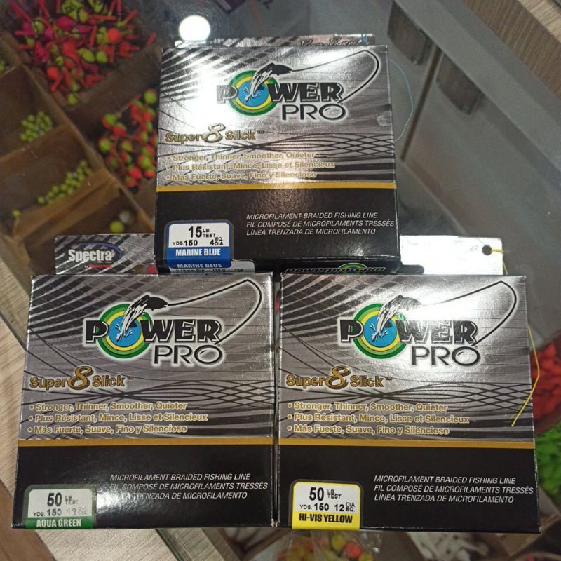Jual PE Shimano Power Pro x8 15lb 50lb 150yds Senar Pancing Braided ...