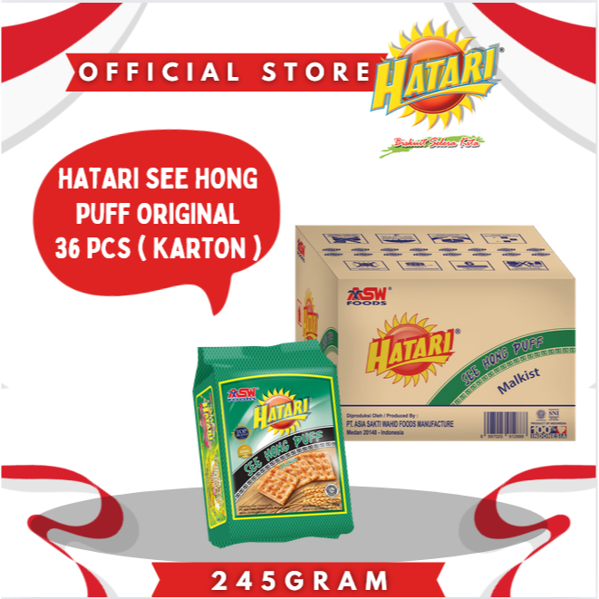 Jual Hatari See Hong Puff Original 245 gr ( 36 Pcs ) - Karton | Shopee Indonesia