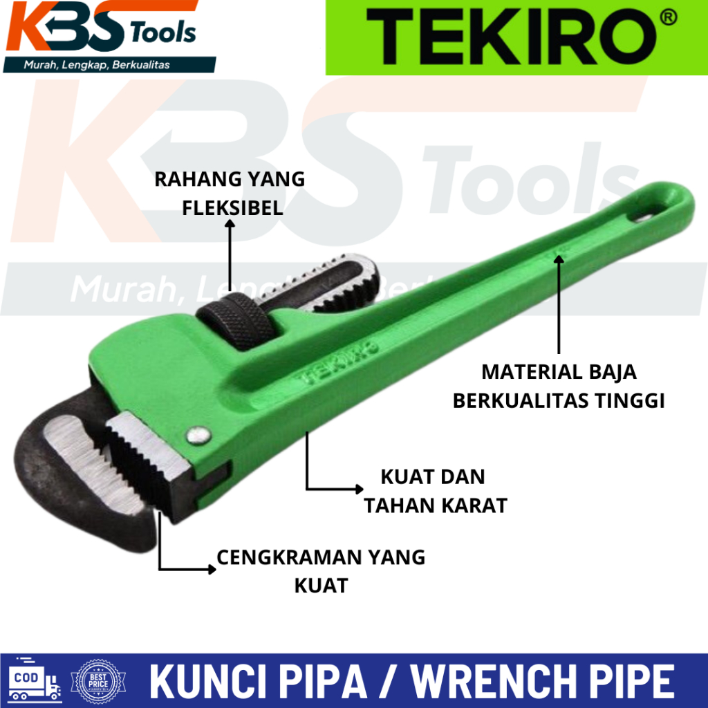Jual Kunci Pipa 36" inch / Adjustable Pipe Wrench TEKIRO | Shopee Indonesia
