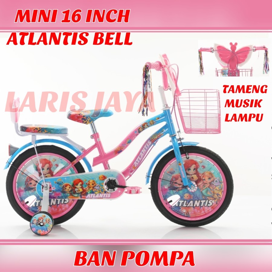 Jual SEPEDA ANAK PEREMPUAN 16 INCH ATLANTIS BELL , SEPEDA MINI 16 ...
