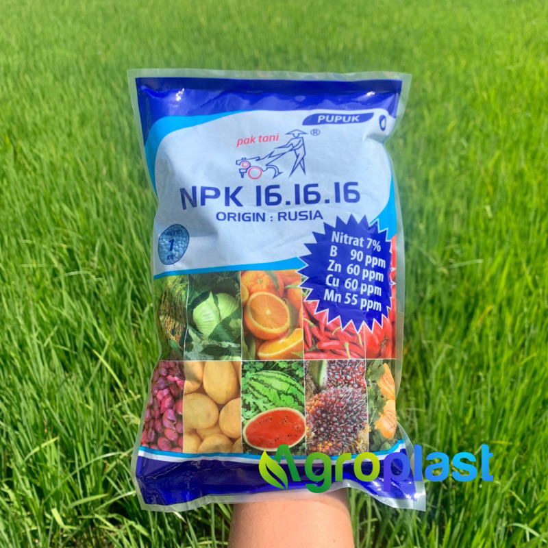 Jual Pupuk NPK Biru Pak Tani 161616 1Kg Kemasan Pabrik Original ...