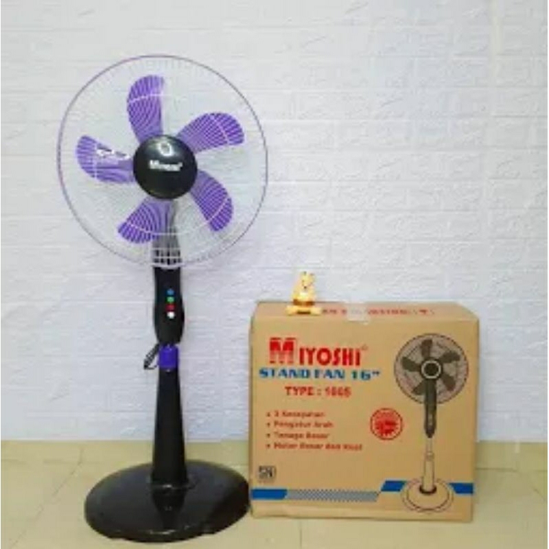 Jual Kipas angin berdiri 5 baling - baling Miyoshi Stand fan 16 inch | Shopee Indonesia