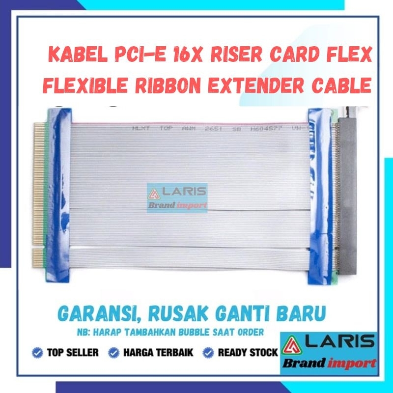 Jual Kabel PCI-E 16X Riser Card Flex Flexible Ribbon Extender Cable ...