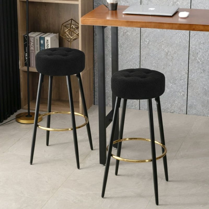 Jual kursi bar besi mewah kombinasi dudukan jok-bar stool besi modern ...