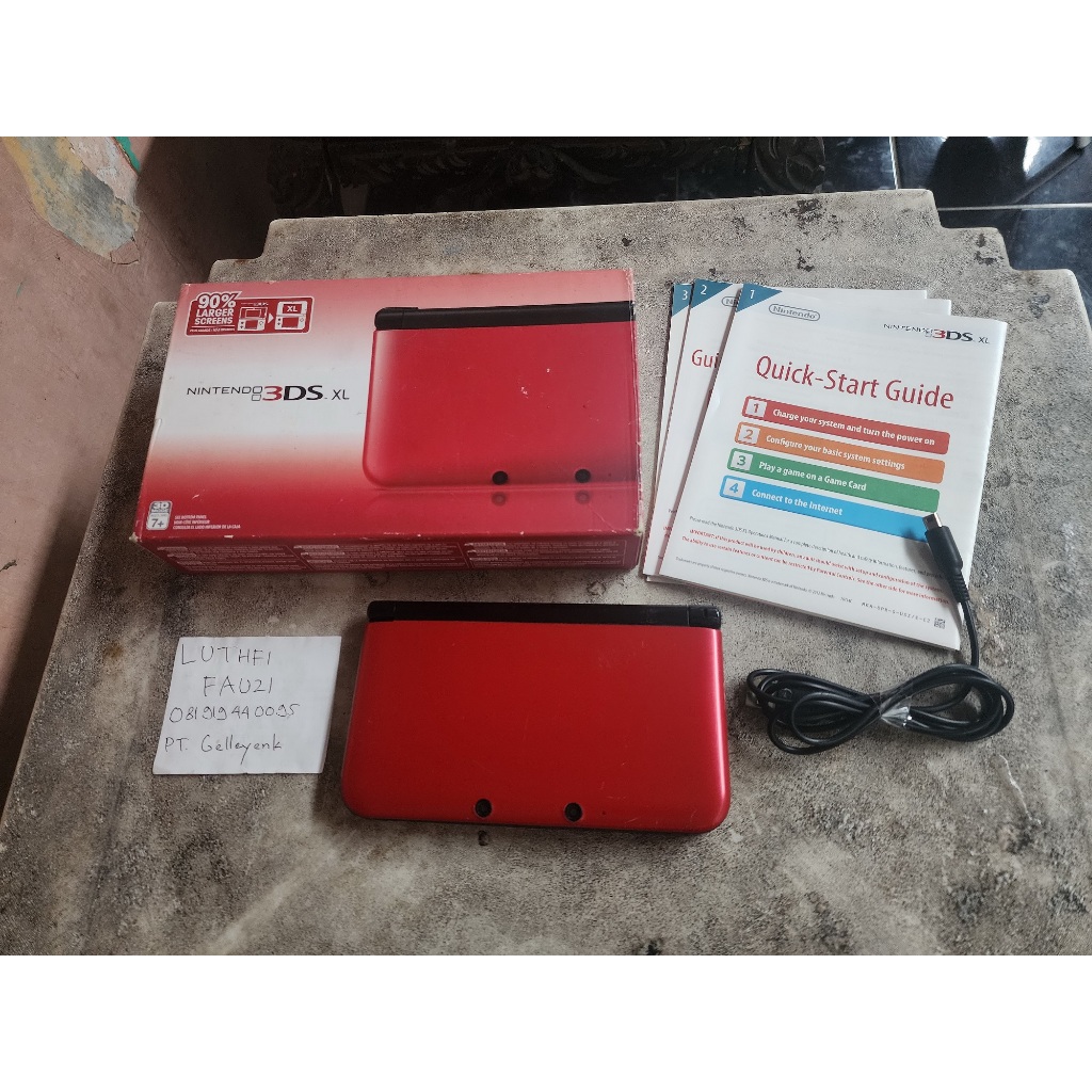Jual Nintendo 3DS XL Black Red OFW CFW Luma by request Fullset 03 ...