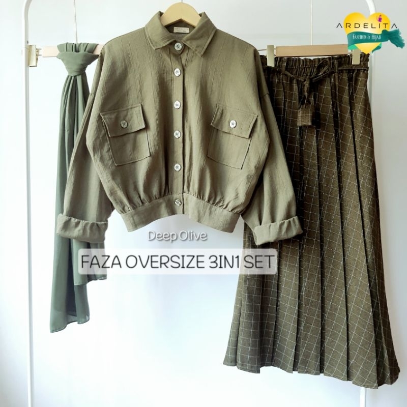 Jual PROMO FREE PASHMINA FAZA SET LENGKAP HEMAT PREMIUM SETELAN ROK WANITA KOREAN STYLE OVERSIZE ...