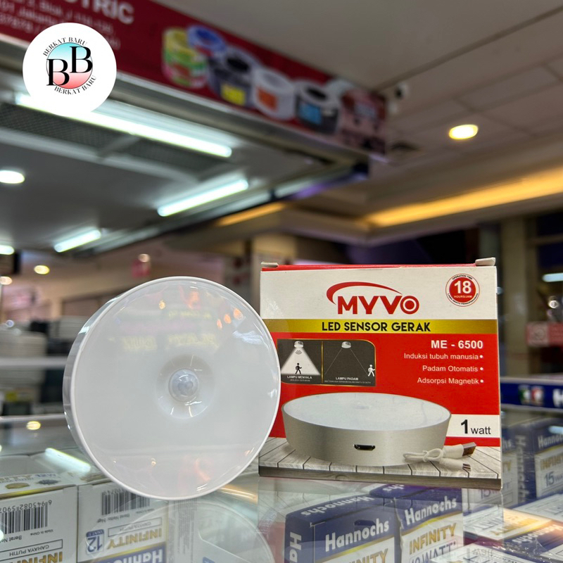 Jual Lampu LED Sensor Gerak Myvo 1 Watt (Cahaya Putih) | Shopee Indonesia