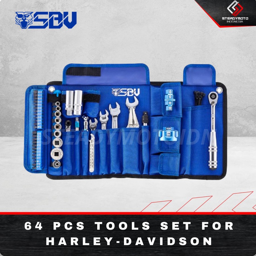 Jual HARLEY TOOL SET FOR HARLEY DAVIDSON MOTORCYCLE 64 PCS SBV TOOLS ...