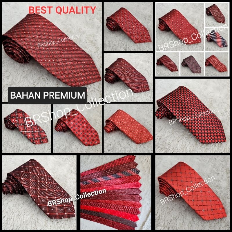 Jual Dasi panjang Merah - dasi motif merah - dasi garis merah dasi ...