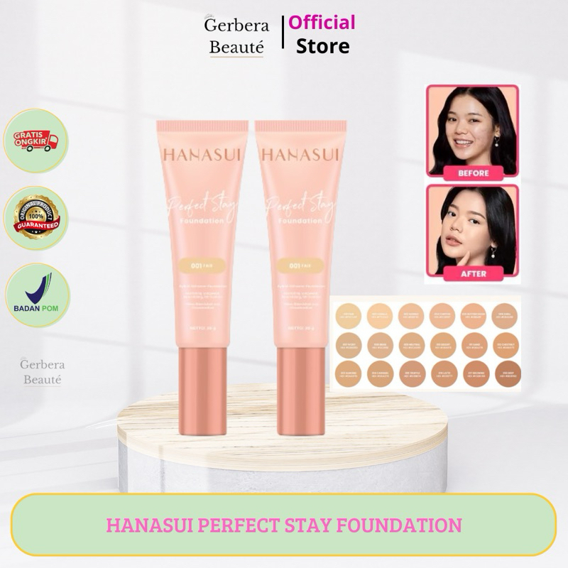 Jual GB Hanasui Perfect Stay Foundation | Shopee Indonesia