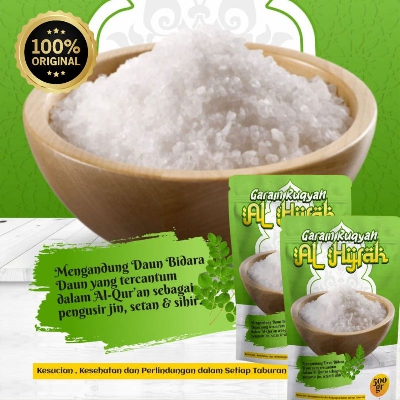 Jual Garam Ruqyah Al Hijrah Original 500 Gram Garam Daun Bidara ...