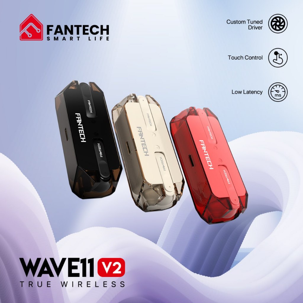 Jual Fantech TWS WAVE 11 V2 TW11V2 Wireless Earphone Bluetooth Gaming ...