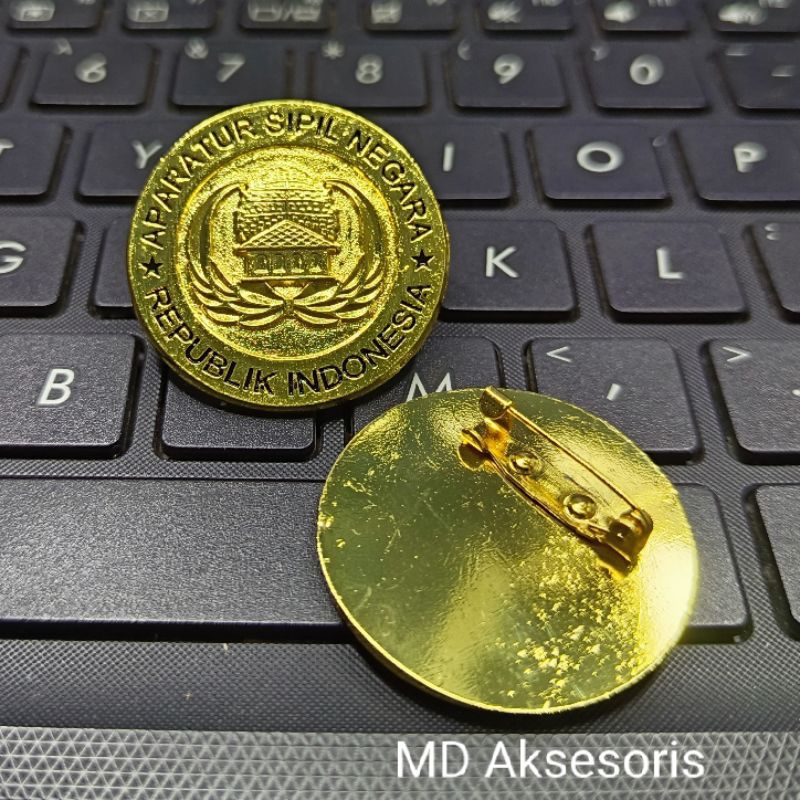 Jual Pin Korpri ASN Bulat Premium Cor Tebal Peniti | Shopee Indonesia