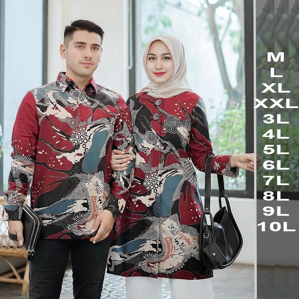 Jual COUPLE TUNIK BATIK PAKAIAN WANITA BAJU WANITA BAJU KANTOR BAJU ...
