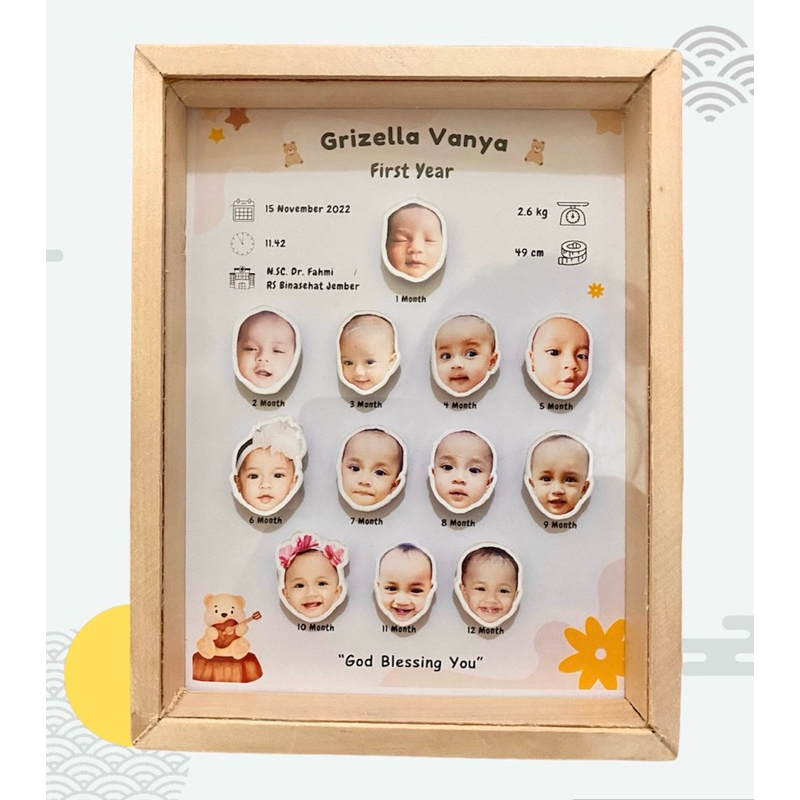 Jual MILESTONE POP UP 3D FRAME 15X20 COCOK UNTUK GIFT BIRTHDAY | Shopee ...