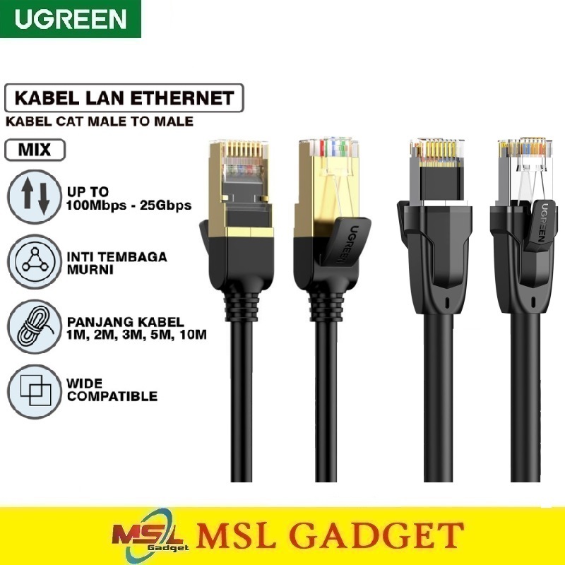 Jual UGREEN Kabel LAN Ethernet RJ45 UTP CAT 6 CAT 7 CAT 8 Gigabit Kabel ...