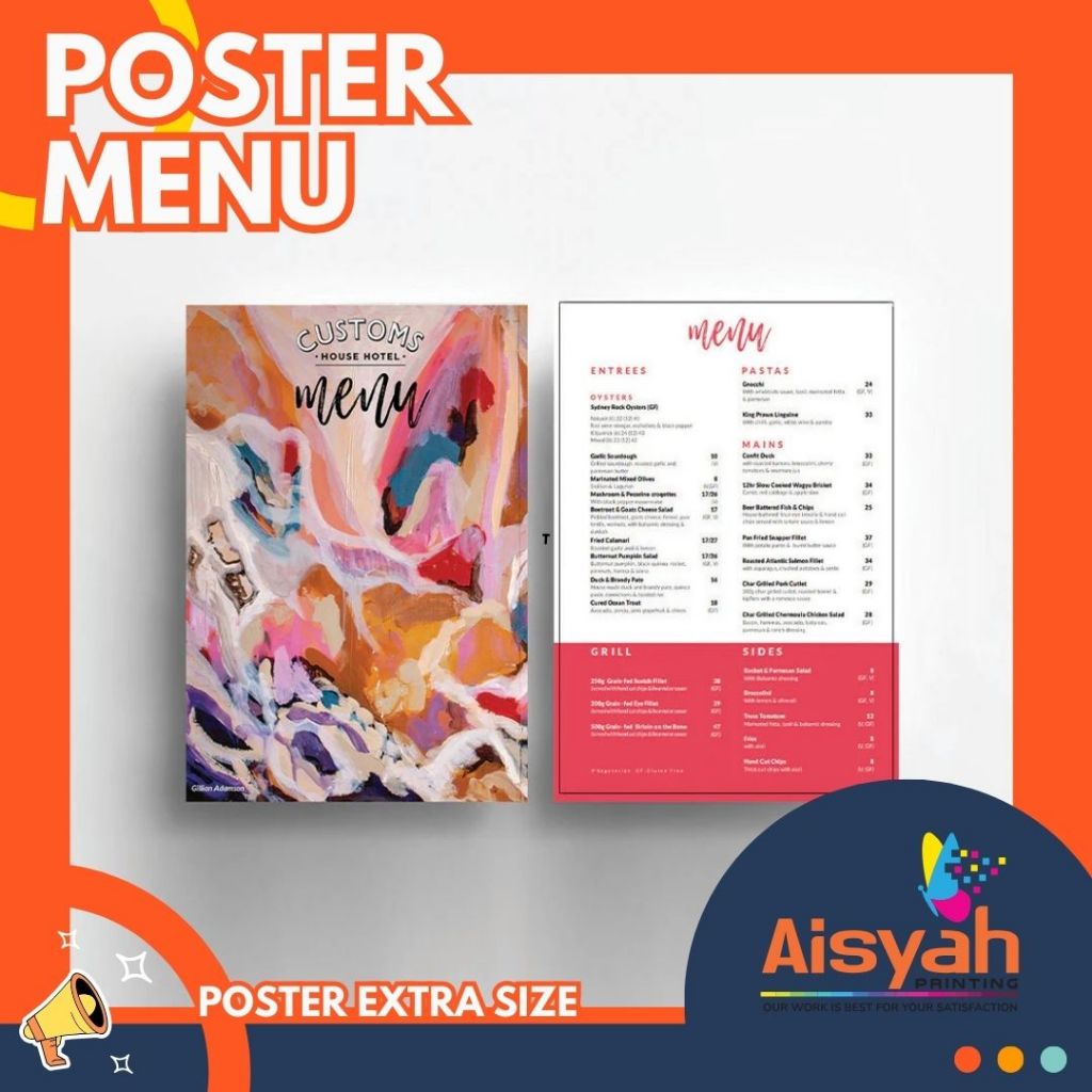 Jual Cetak Poster PRO UMKM Untuk Menu makanan dan minuman | Shopee ...