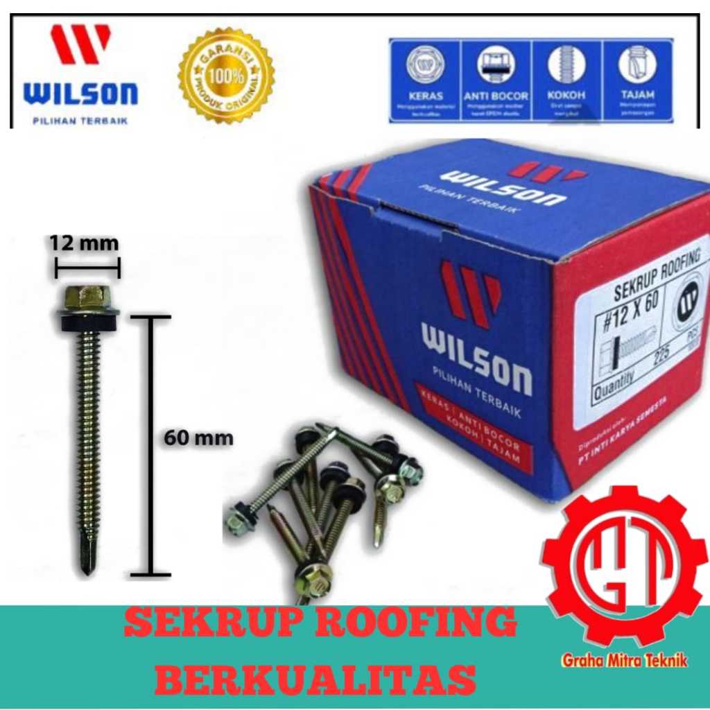 Jual 1 box Sekrup Roofing 12x60 baut SDS skrup atap baja ringan ruping ...