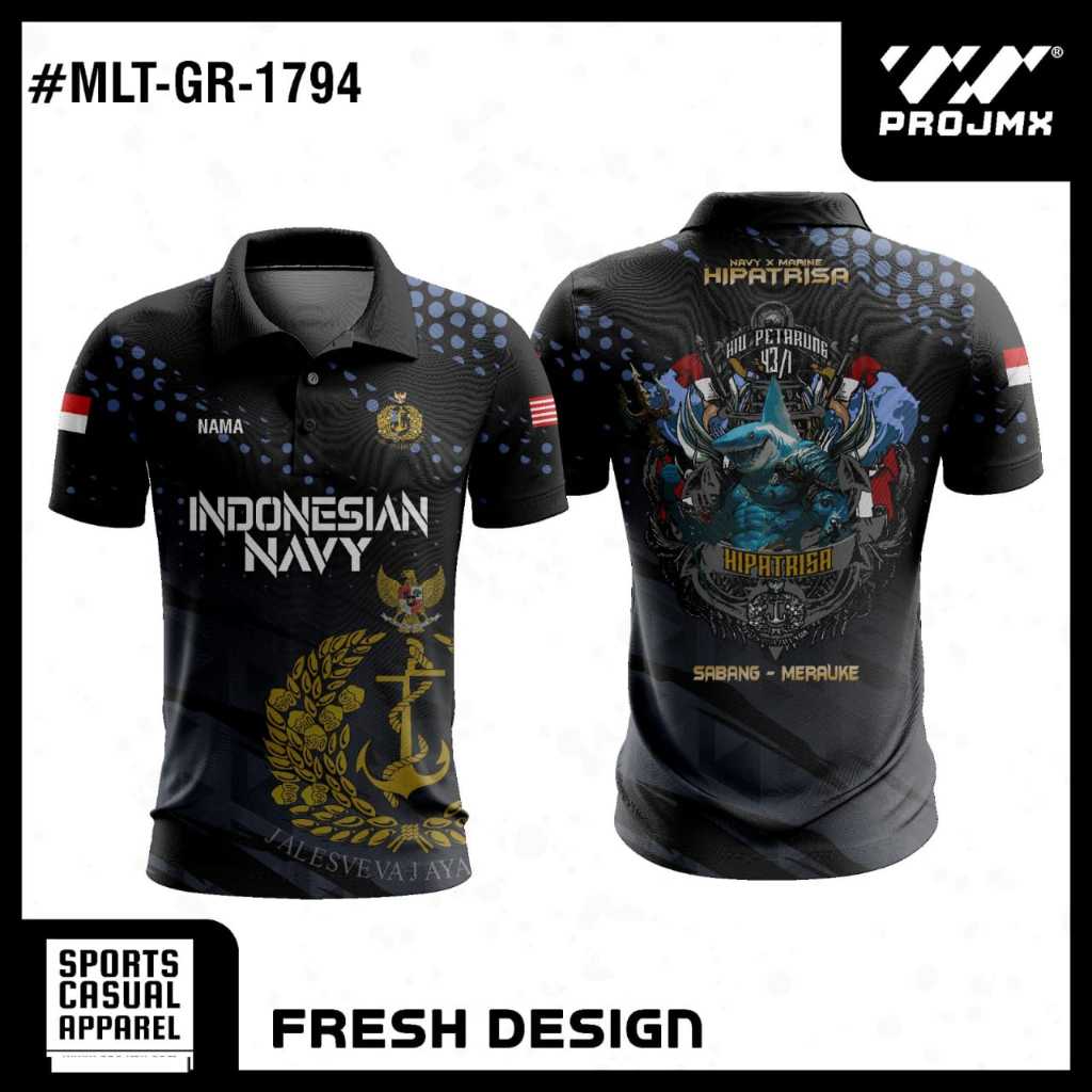 Jual PROJMX - KAOS JERSEY MILITER HIPATRISA TNI AL ( BISA CUSTOM ) | Shopee Indonesia