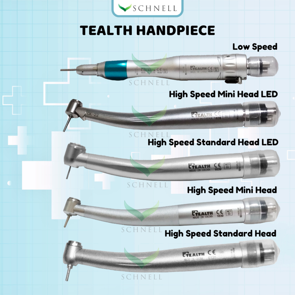 Jual Tealth Handpiece High Speed LED 4 Hole/Low Speed/Handpiece Mini Head | Shopee Indonesia