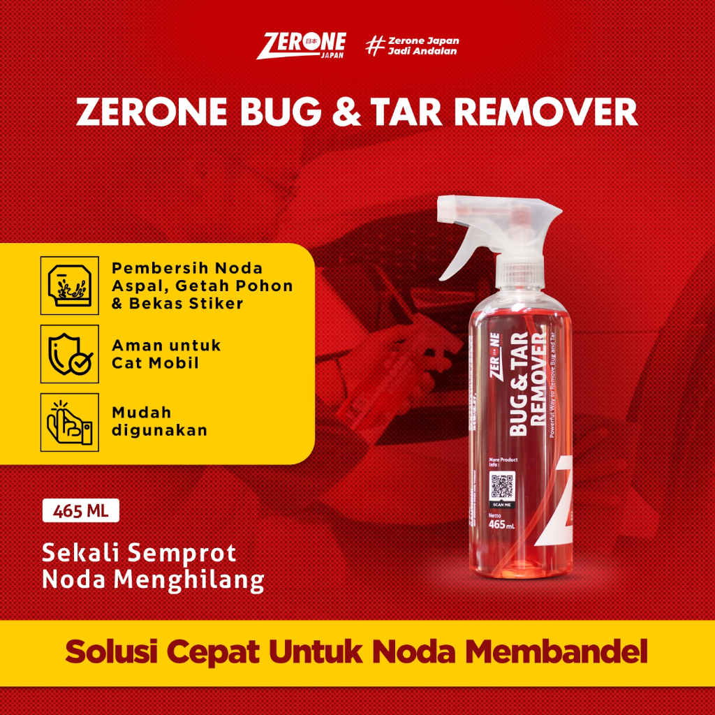 Jual Bug and Tar Remover Zerone Japan Pembersih Noda Aspal Stiker Oli ...