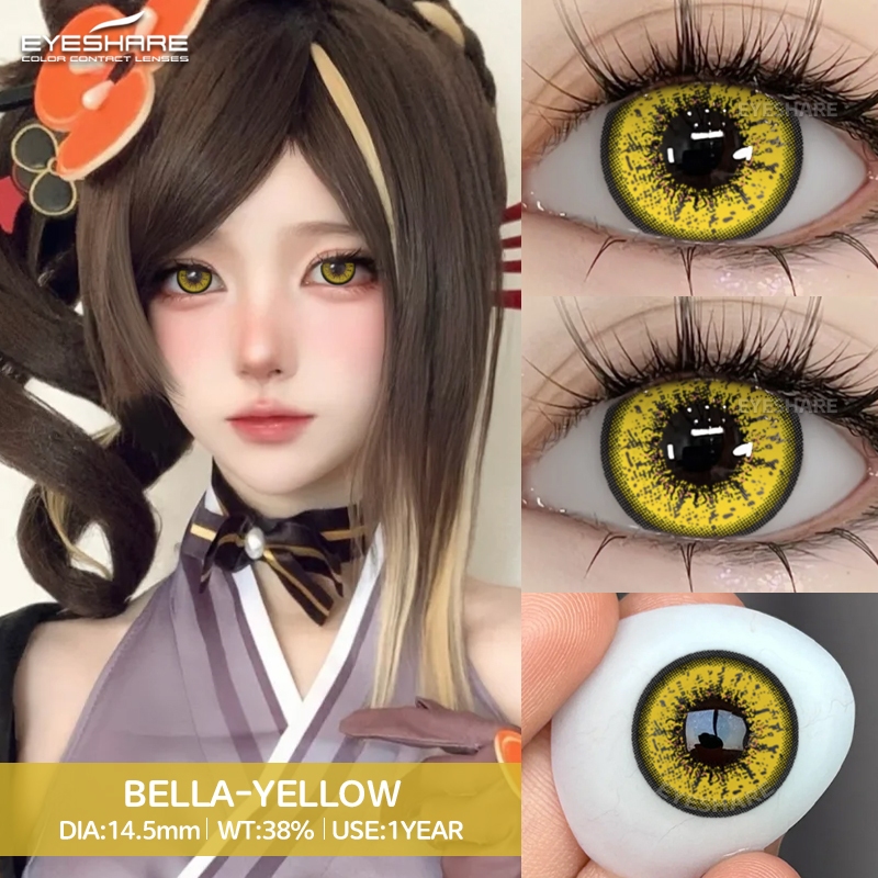 Jual Eyeshare Softlens 1Pasang Bella Yellow 14.5mm Big Eye Cosplay ...