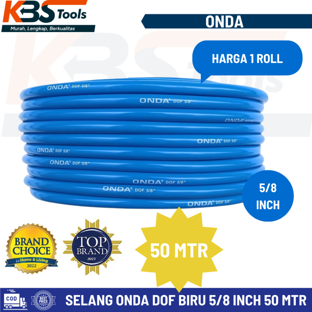 Jual Selang Air Elastis 5/8" Doff Biru ONDA - Water Hose Fleksibel 5/8 Inch 50 METER | Shopee ...