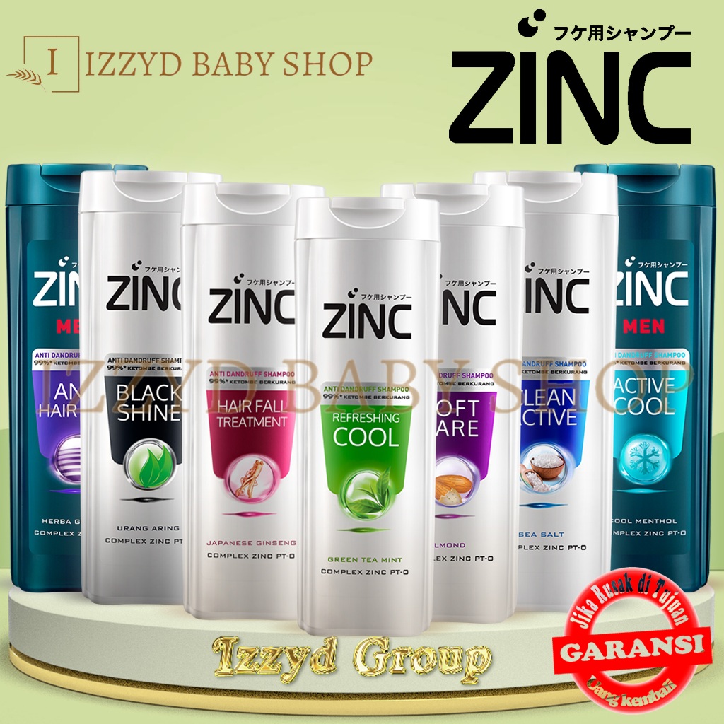 Jual Zinc Shampoo Anti Ketombe Botol Series 170ml All Variant | Shopee ...